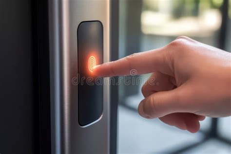 Finger Using Biometric Scanner For Secure Access Stock Image Image Of Access Technology