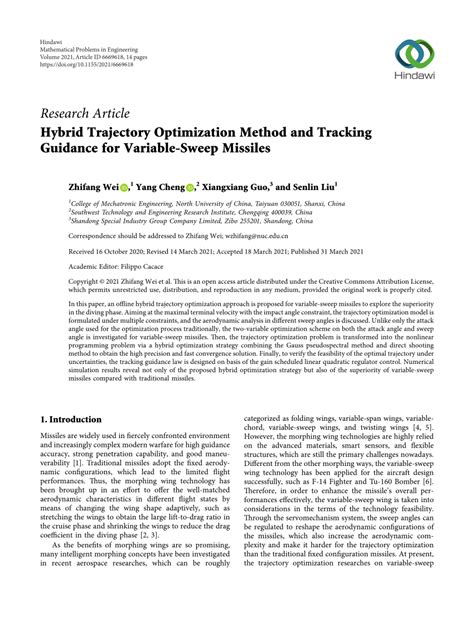 Pdf Hybrid Trajectory Optimization Method And Tracking Guidance For