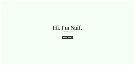 Github Saifeldeenadel Portfolio My Personal Portfolio Showcasing My Projects Info About Me