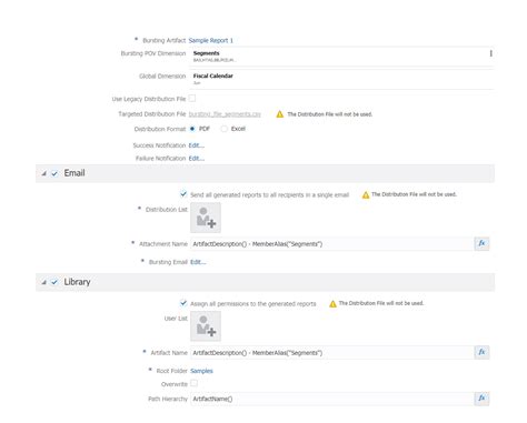 reviewing the sample bursting definition files