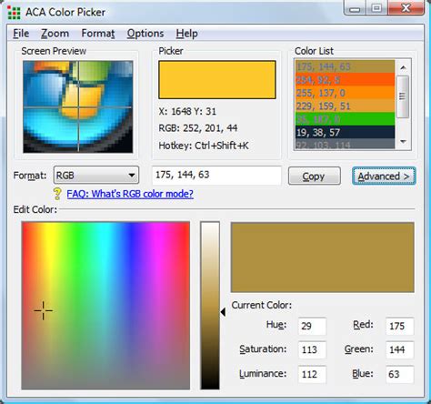 Color Extract Software Kopcounter