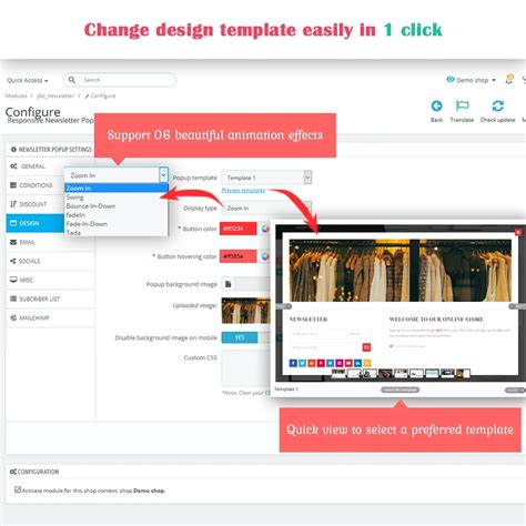 Responsive And Customizable Prestashop Newsletter Popup Module