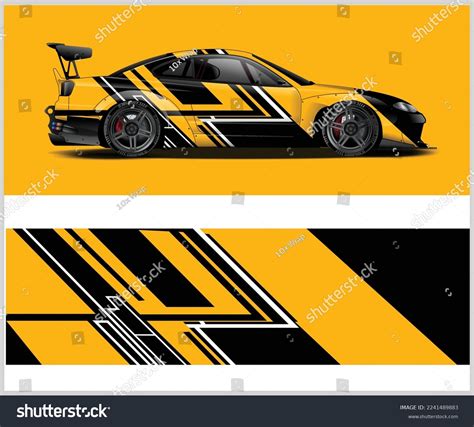 Decal Simple Racing Car Design Vector Stock Vector Royalty Free
