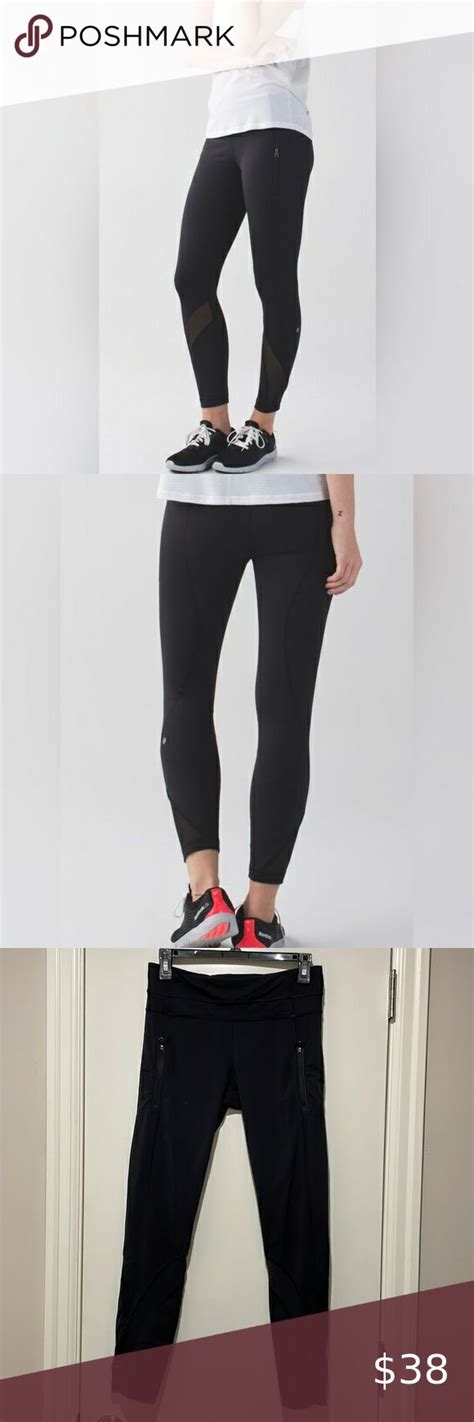 Lululemon Black Inspire Mesh Leggings Mesh Leggings Black Inspiration Leggings