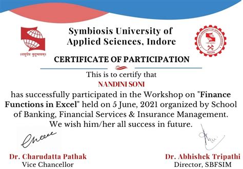 nandini soni on linkedin learningeveryday symbiosis certification