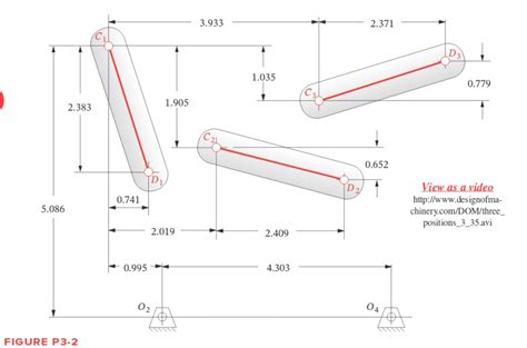 Solved Design A Fourbar Mechanism To Give The Two Positions Chegg Com