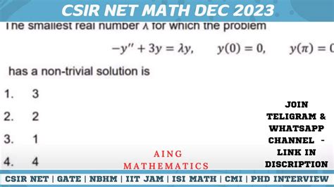Id 704042 Solution Csir Net Maths Dec 2023 Youtube