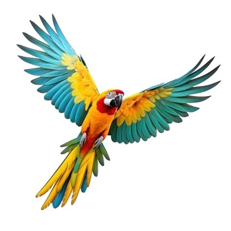 Colorful Flying Parrot Isolated 29284465 Png