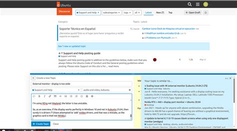 External Monitor Display Is Too Wide Support And Help Ubuntu Community Hub