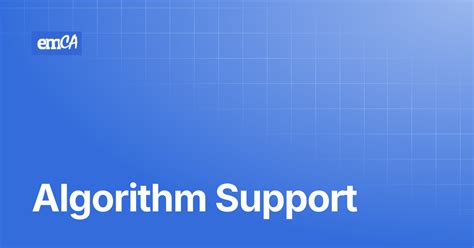Algorithm Support Emca Certificate Manager Support Center