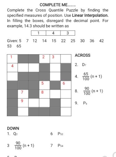COMPLETE ME Complete The Cross Quantile StudyX