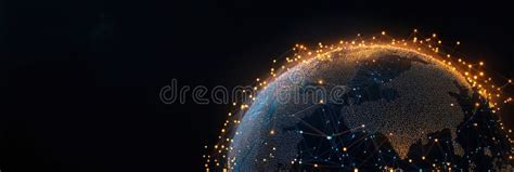 Global Network System Innovative Tech Global Connectivity World Map