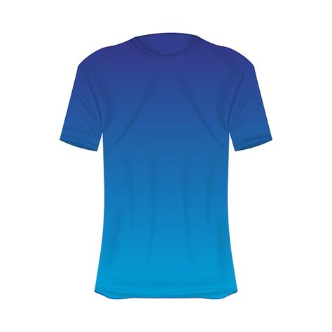 Premium Vector Tshirt Mockup In Blue Colors Mockup Of Realistic Shirt