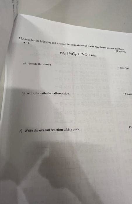 solved 15 consider the following cell notation for a