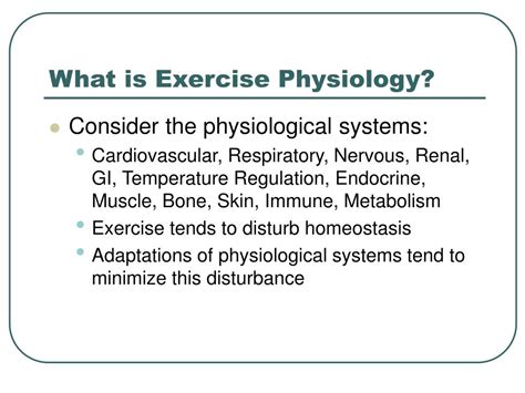 PPT Chapter Introduction To Exercise Physiology PowerPoint Presentation ID