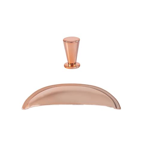 Kit Com 4 Conchas E 4 Pontos Colonial Para Móveis Armario Gaveta 8 Pçs Rose Gold Madeiramadeira