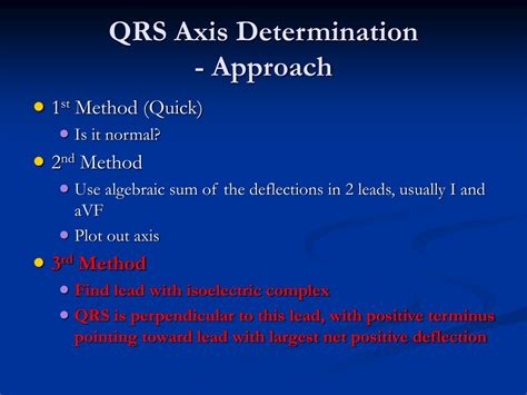 PPT ECG QRS Axis Determination Methods PowerPoint Presentation Free Download ID