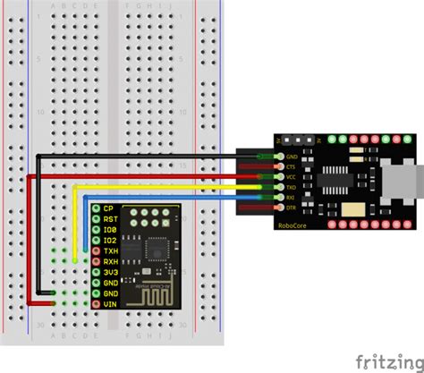 conectando o esp8266 com o ftdi tutoriais robocore