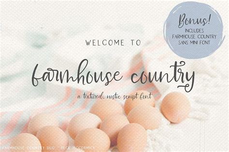 Farmhouse Country Rustic Script Font Dafont Free