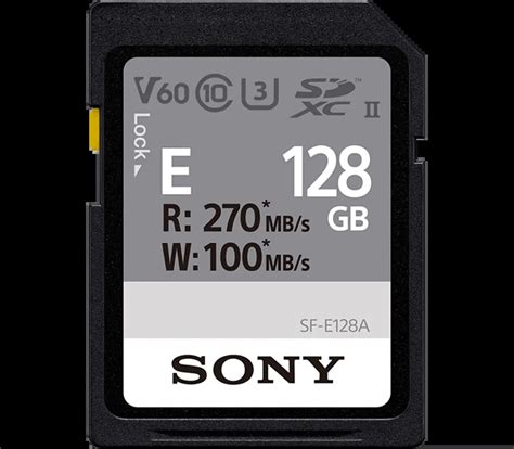 Sony 128 Gb E Series Uhs Ii Sdxc Memory Card Sf E128a Sony Electronics