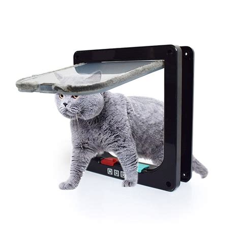 Cat Flap Door With 4 Way Locking Security Lock Fla Grandado