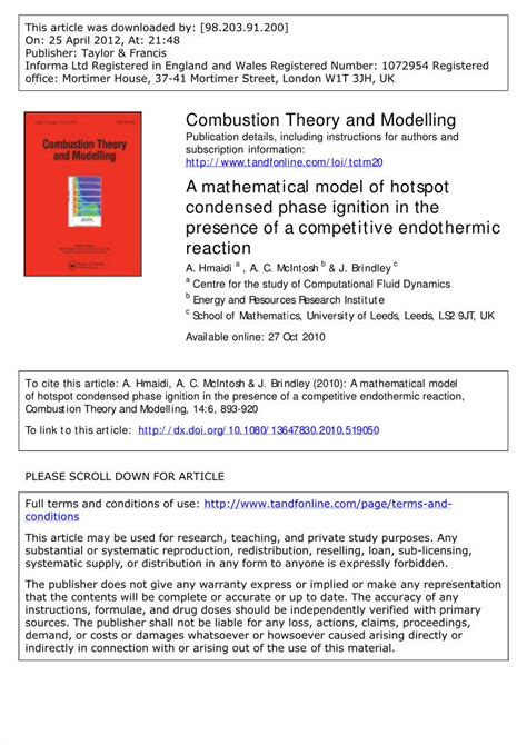 Pdf Combustion Theory 1 Dokumentips