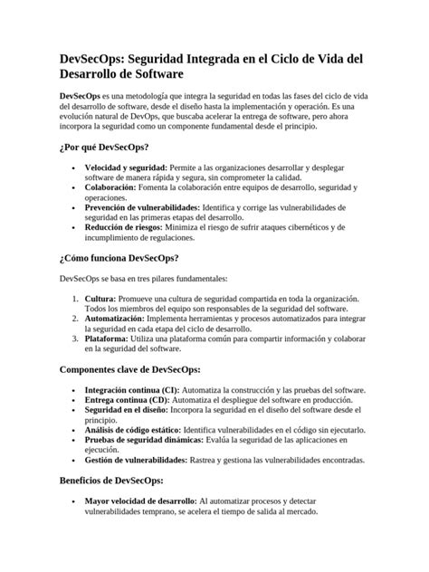 Dev Sec Ops Pdf Software Ingeniería De Software