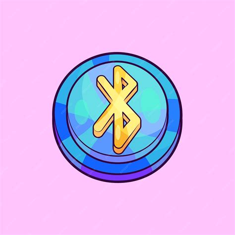 Premium Vector Bluetooth Sign Button Vector Illustration