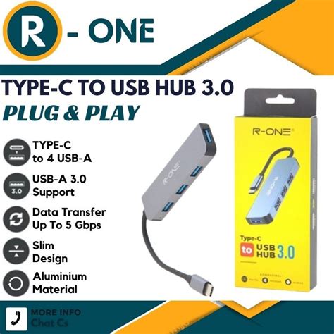 Jual R ONE TYPE C USB Hub 3 0 High Speed 5Gbps USB Type C Adapter OTG For Laptop PC Mobile Phone