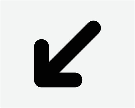 Point Arrow Bottom Left Icon Lower Conner Pointer Here Enter Exit