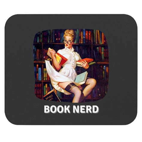 Book Nerd Reading Club Sexy Pin Up Girl Reading Librarian Mouse Pads Sold By Mercedecomer Sku