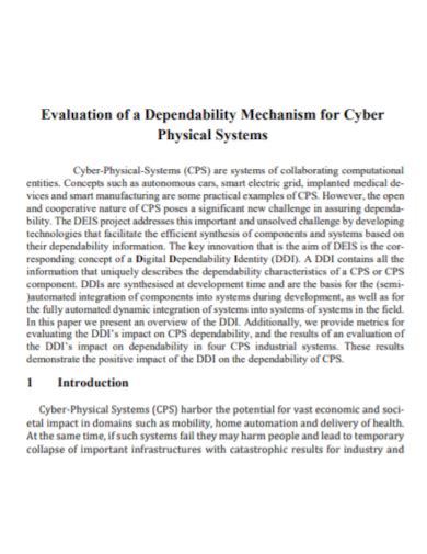 Free 10 Dependability Evaluation Samples In Pdf Doc