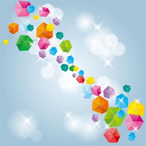 Premium Vector The Abstract Element Of The Cube The Background Is Blue