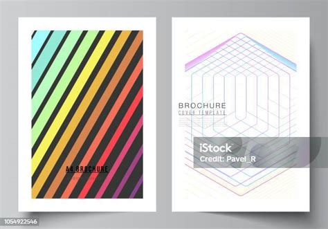 A4 형식 현대 표지 샘플 레이아웃의 벡터 일러스트 레이 션 브로셔 잡지 전단지 책자 보고서에 대 한 서식 파일을 디자인 합니다 최소한의 디자인의 추상 화려한 기하학적 배경