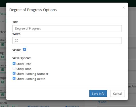 Selecting Log Columns Drillysis
