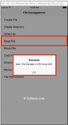 IOS File Management System Tutlane