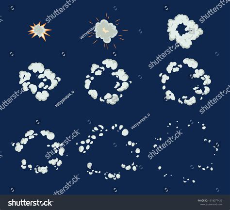 Vector Set Frame Images Explosion 2d Stock Vector Royalty Free 1518077429 Shutterstock