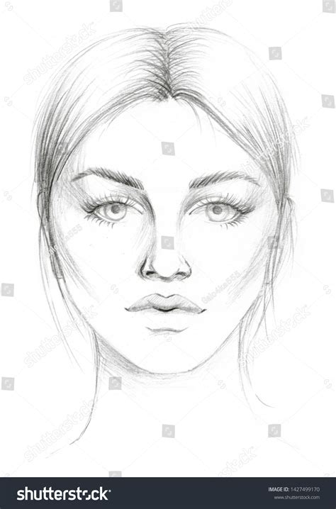 Female Face Pencil Sketch