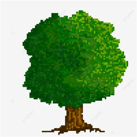árbol Grande En Estilo Pixel Art Png árbol Píxel Arcada Png Y Psd