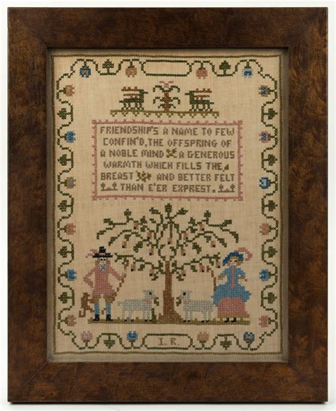 Sold At Auction Sampler Antique English Needlework Display 19th Century 41 X 33cm Overall