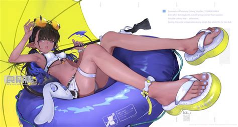 Akefumi Original Absurdres Commentary Request Highres 1girl Anklet Armpits Black Hair