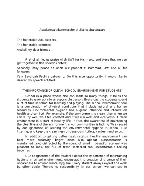 Doc Environment Speech