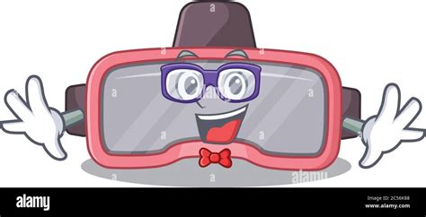 A Caricature Drawing Of Nerd Vr Glasses Wearing Weird Glasses Stock Vector Image And Art Alamy