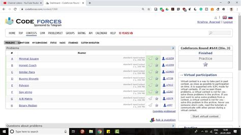 Codeforces Round 644 Div 3 Tutorial YouTube