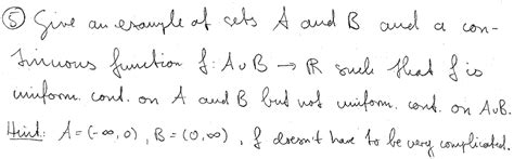solved © give an example of sets a and b and a con jinuous