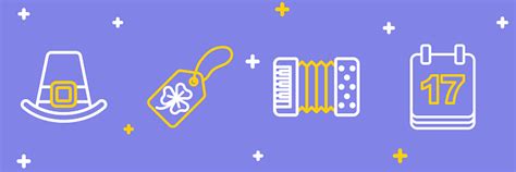 달력 아코디언 클로버 트레포일 잎 태그 및 레프리콘 모자 아이콘으로 성 패트릭의 날을 설정하십시오 벡터 3에 대한 스톡 벡터 아트 및 기타 이미지 Istock