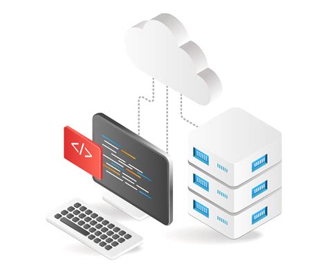 Flat Isometric 3d Illustration Programming Language For Server 15881157
