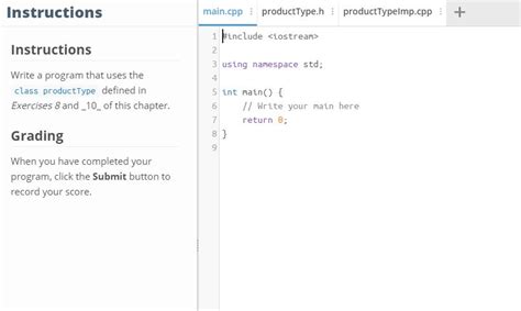 Solved Write A Program That Uses The Class Producttype