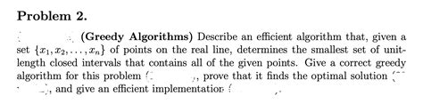 Solved Problem 2greedy Algorithms ﻿describe An Efficient