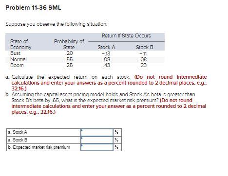 Solved Problem 11 6 Calculating Returns And Standard Chegg Com